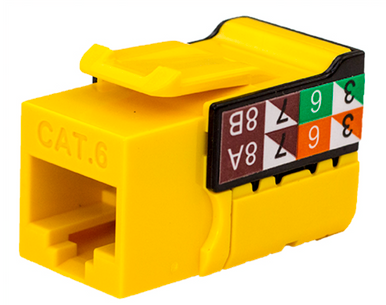 Vertical Cable 352-V2722/YL Cat6 Yellow Keystone Jack | Southern ...