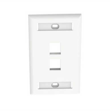 Panduit NK2FWHY Netkey 2 Port White Faceplate with Label | Southern ...