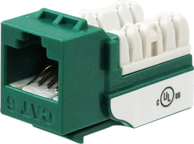 Wavenet Cat6 Green Keystone Jack, 25 Pack | Southern Electronics