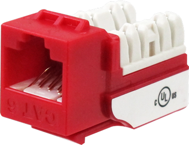 Wavenet Cat6 Red Keystone Jack, 25 Pack | Southern Electronics