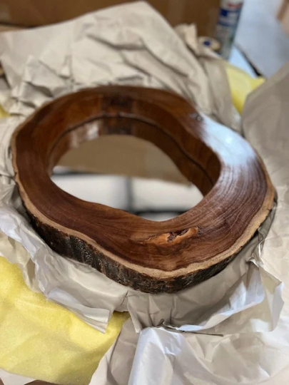 Teak Live Edge Mirror Large B076