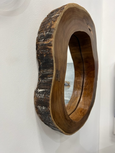 Teak Live Edge Mirror Large B076