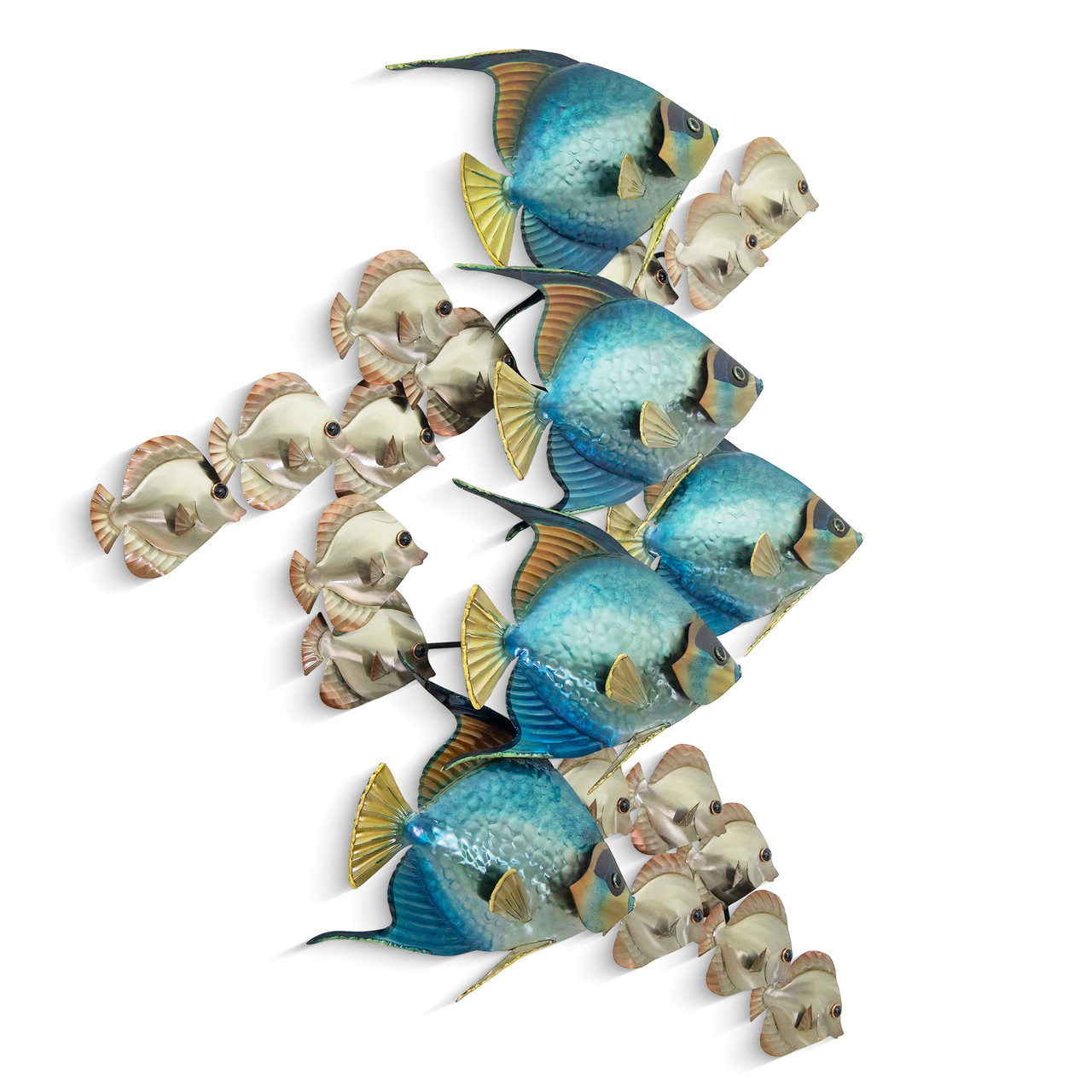 Angelfish School w/Tangs Blue/Brz Vertical - CO002