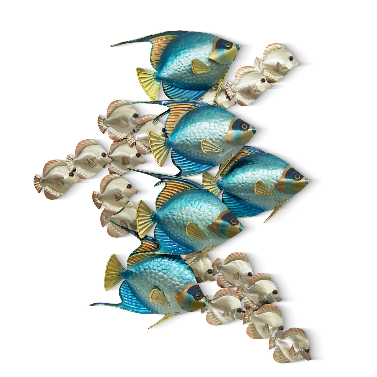 Angelfish School w/Tangs Blue/Brz Vertical - CO002
