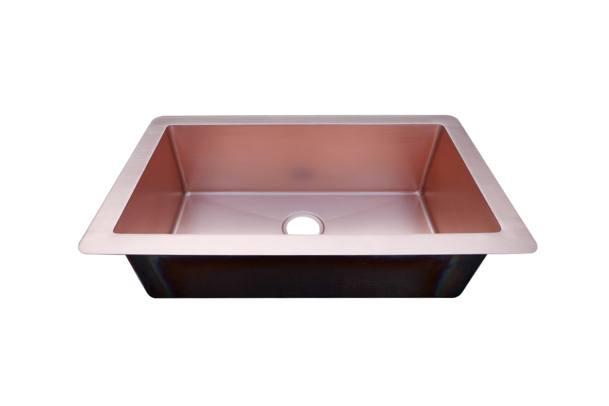 Single Bowl Copper Kitchen Sink – Free Shipping in the US
