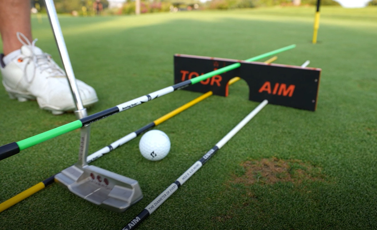 Tour Aim Golf Alignment Tool with 3 Alignment Sticks | RockBottomGolf.com