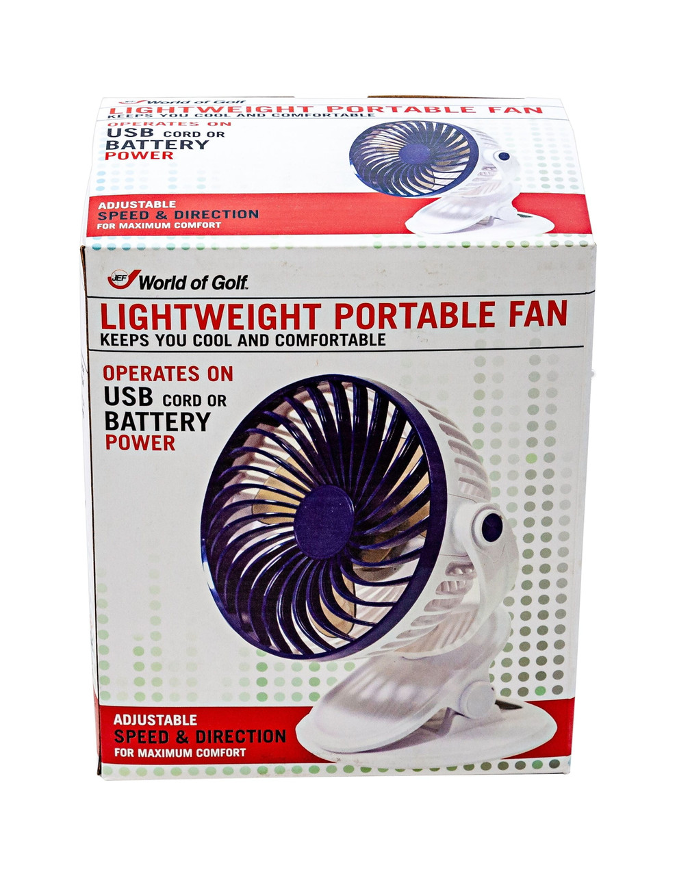 Jef World Of Golf Portable Golf Cart Fan | RockBottomGolf.com