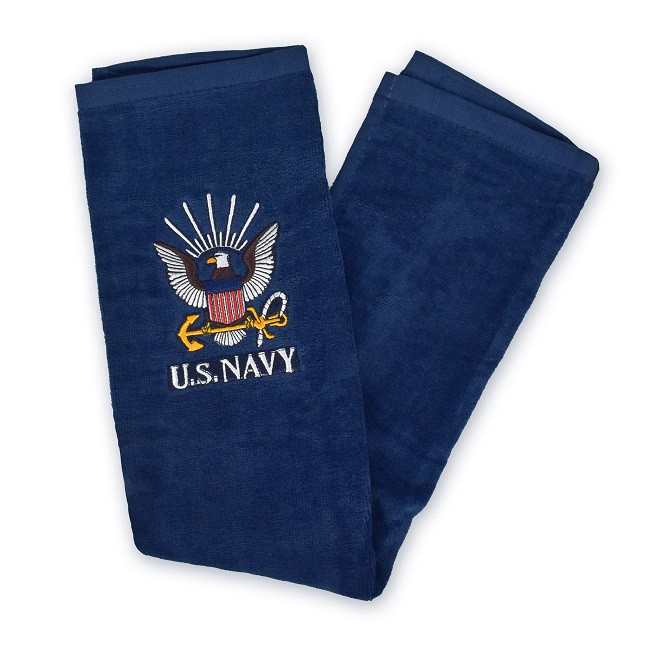 Hot-Z Golf US Military Tri Fold Towel Navy | RockBottomGolf.com