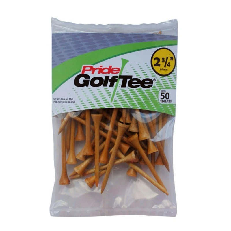 Pride Golf Tees Wooden 2-3/4" (50 Count) | RockBottomGolf.com
