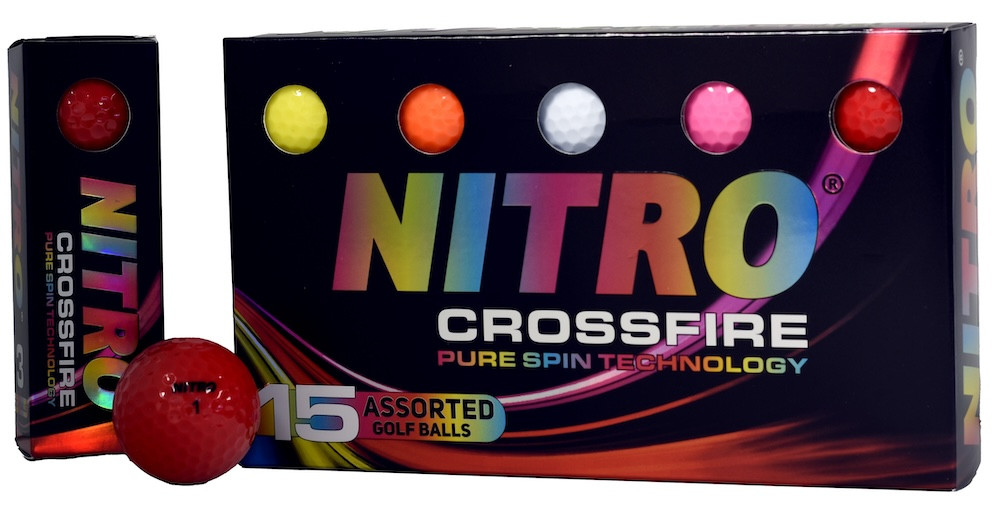Nitro Crossfire Glossy Golf Balls [15-Ball] | RockBottomGolf.com
