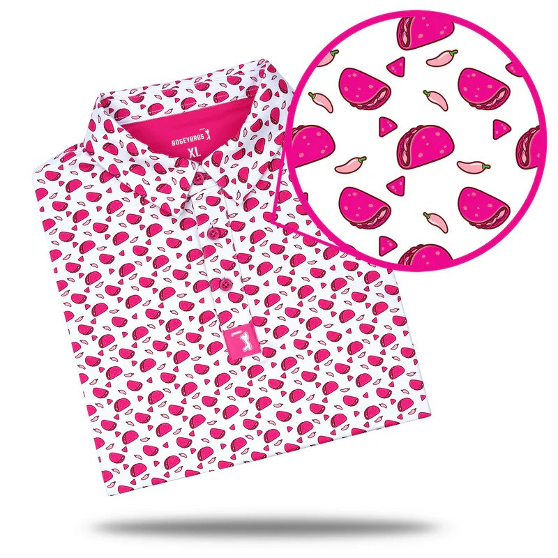 Bogey Bros Golf Pink Taco Polo | RockBottomGolf.com
