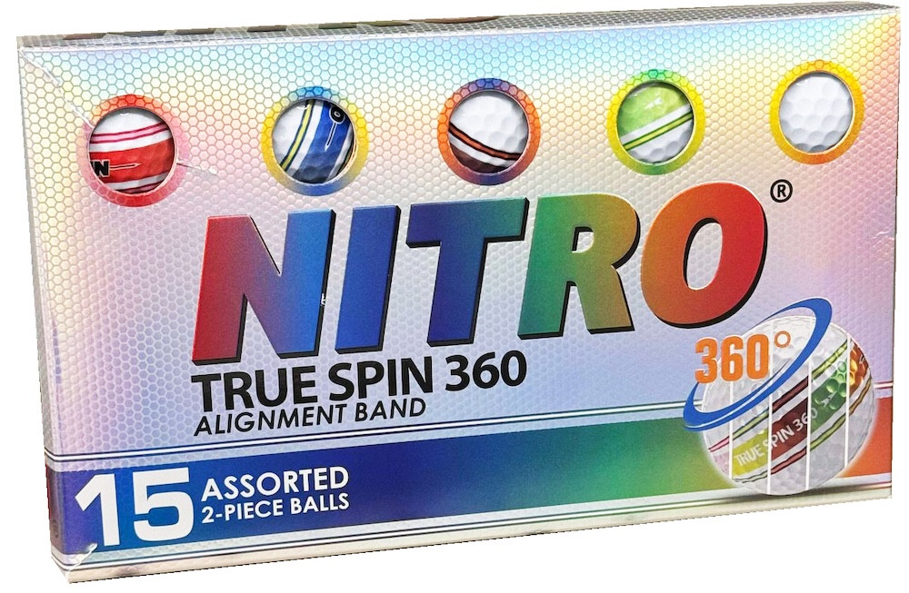 Nitro Truespin 360 Alignment Golf Balls [15-Ball] | RockBottomGolf.com