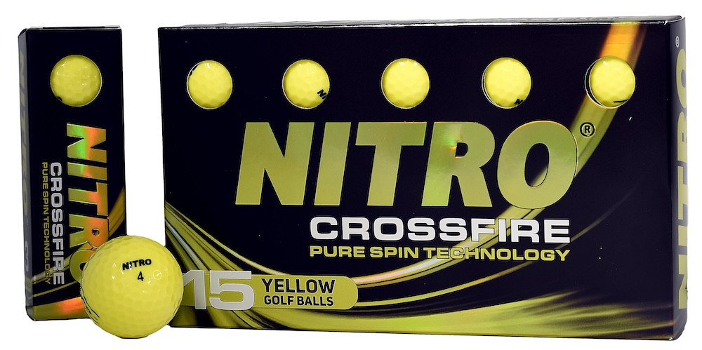 Nitro Crossfire Glossy Golf Balls [15-Ball] | RockBottomGolf.com