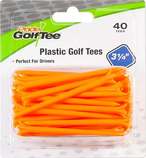 Pride Sports Golf 3.25" Plastic Tees (40 Count) | RockBottomGolf.com
