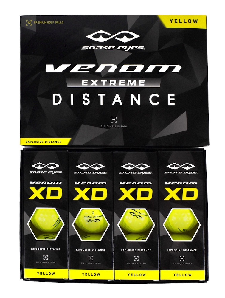 Snake Eyes Extreme Distance Venom Golf Balls | RockBottomGolf.com