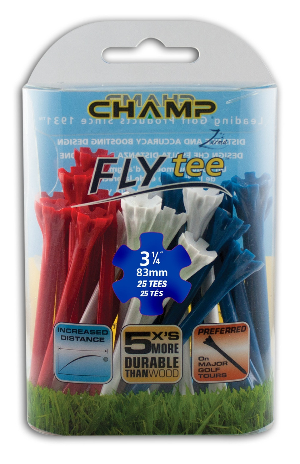 Champ Golf Zarma Fly Golf Tees | RockBottomGolf.com