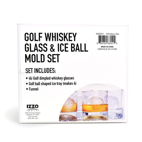 Izzo Golf Ball Rocks Glass-Cube Set (4-Pack) | RockBottomGolf.com