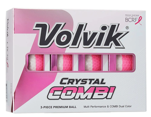 Ladies Volvik Crystal Combi BCRF Golf Balls | RockBottomGolf.com