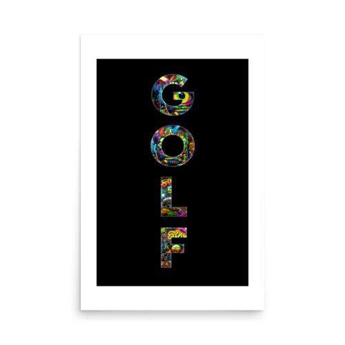 Richmans Sport Art Graffiti Golf V2 24 x 36 Inch | RockBottomGolf.com