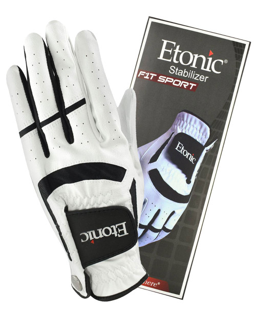 Etonic Golf Stabilizer F1T Sport Glove White/Black | RockBottomGolf.com