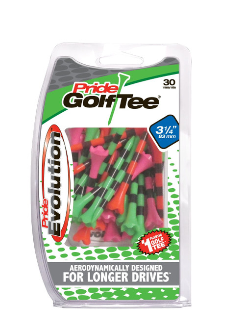 Pride Golf Striped Evolution Tees (30 Pack) | RockBottomGolf.com
