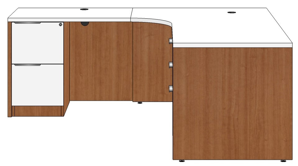 Computer Corner L-Shape Desk Left Return - DeskMakers Quick & Easy