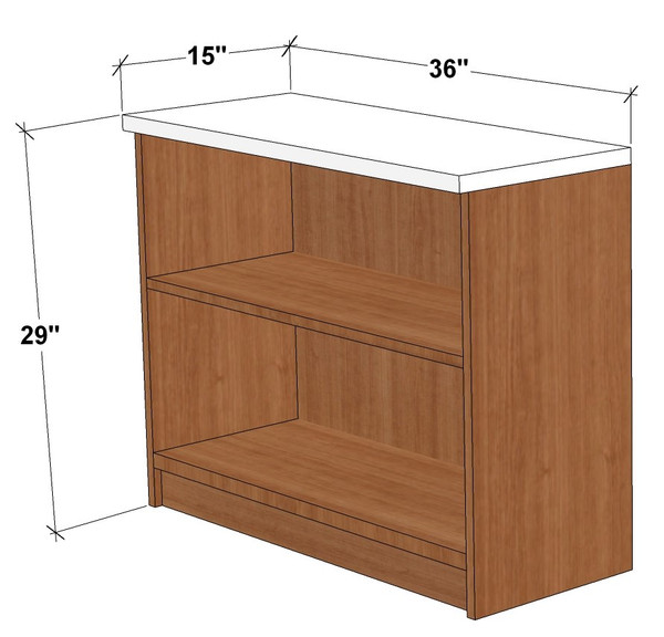 15" Deep Bookcase - DeskMakers Quick & Easy