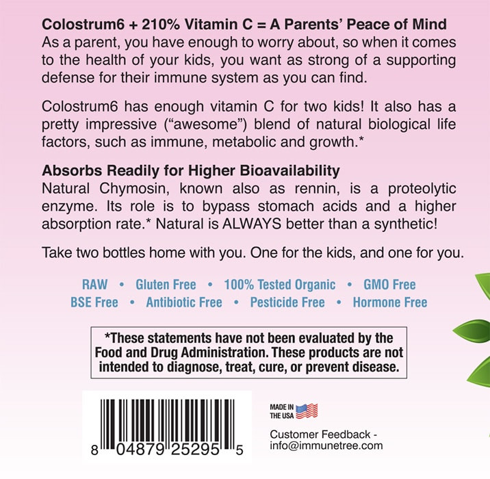 Colostrum Strawberry Moo Chews 200mg by Immune Tree | Organic Support ...