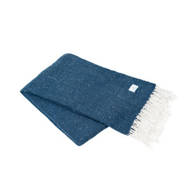 Slate Blue Solid Heavyweight Mexican Blanket by La Montana