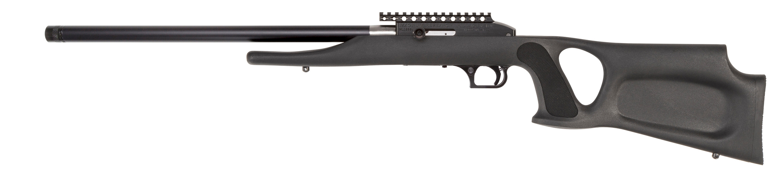 .22LR Switchbolt Rimfire, Ambidextrous Thumbhole Black Stock Rifle ...