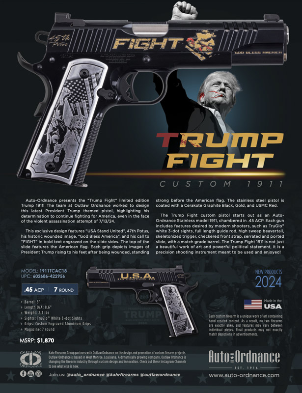 Auto-Ordnance Unveils Limited Edition “Trump Fight” 1911 Pistol! - Kahr ...