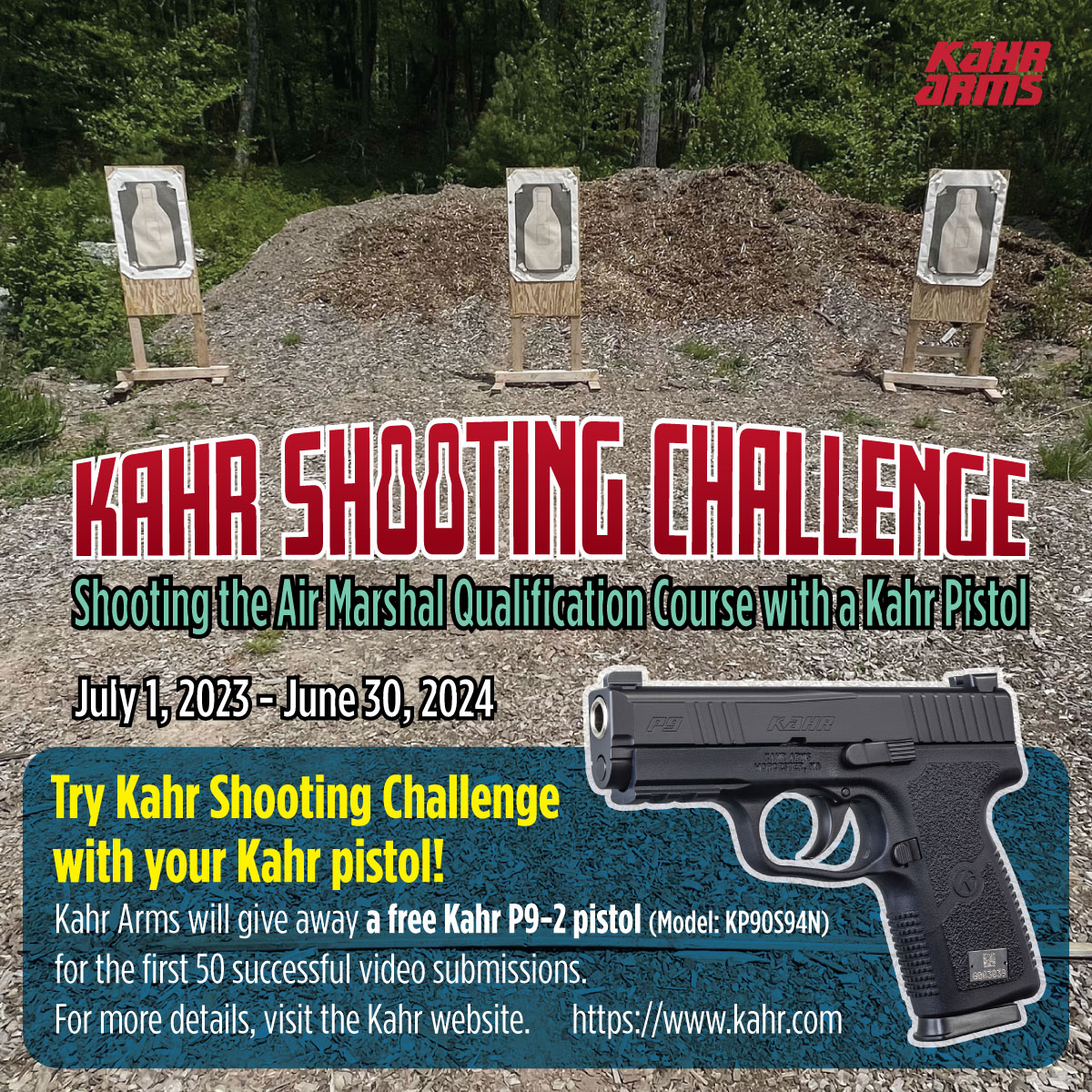 Kahr Shooting Challenge: Win a Free Kahr P9-2 Pistol! - Kahr Firearms Group