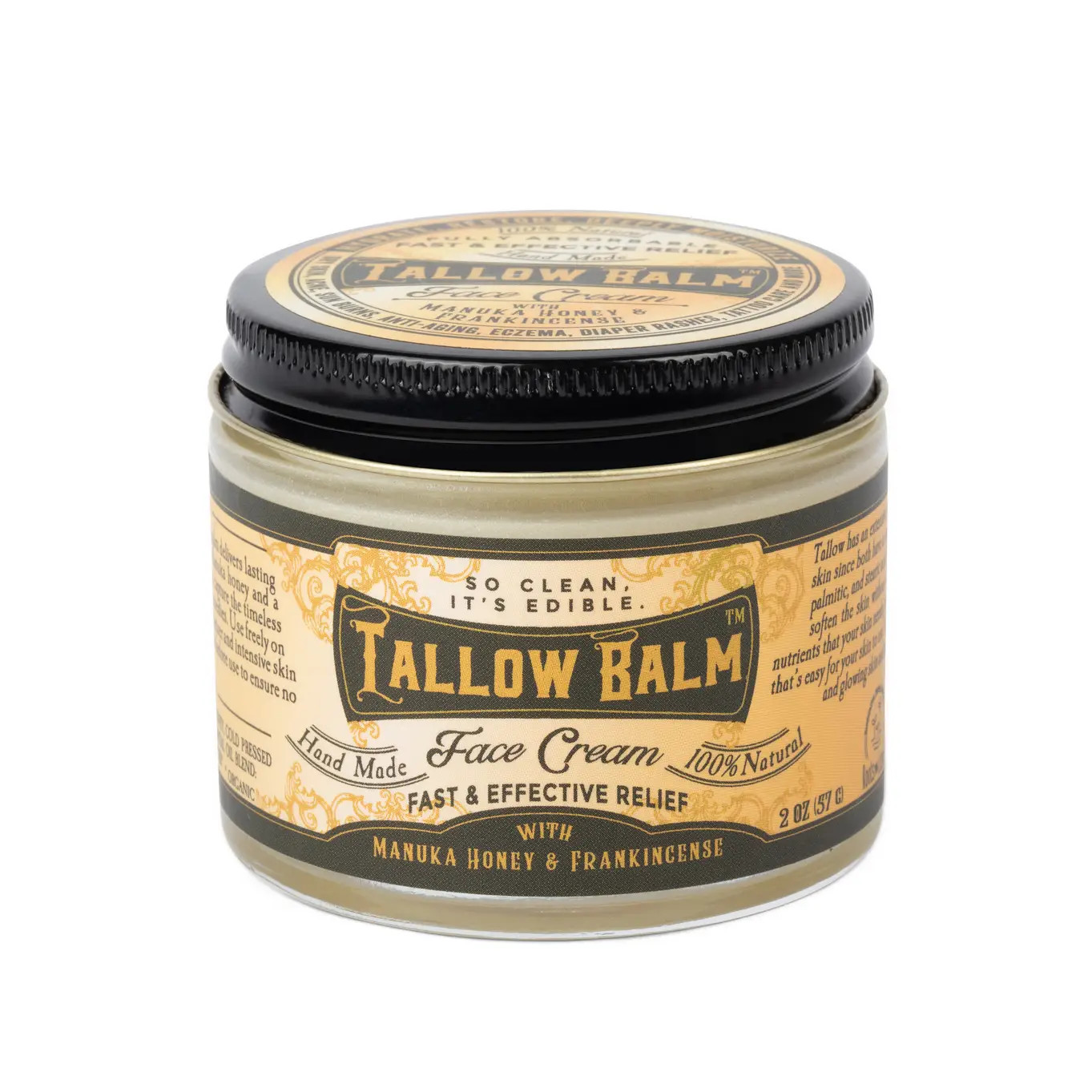 Tallow Face Cream with Manuka Honey & Castor Oil - Waxhaw Candle Co.