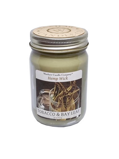 Tobacco and Bay Leaf Candle - Hemp Wick - Waxhaw Candle Co.