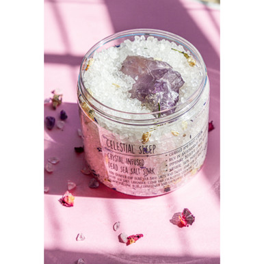 Amethyst Crystal Celestial Dead Sea Salts - Waxhaw Candle Co.