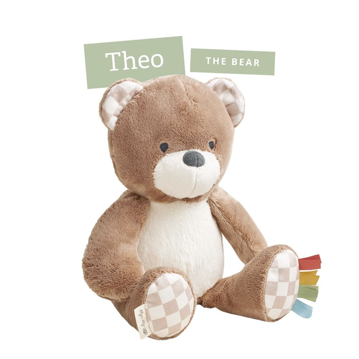 Itzy Ritzy Sweetie Snuggles Theo Bear Soft Plush Sensory Stuffed Animal ...