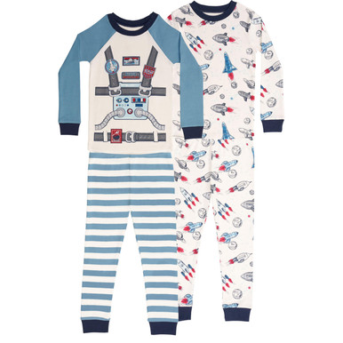 Toddler and Big Boy's Astronaut Costume Space Themed 4-Piece Cotton ...