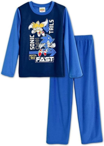 Sonic the Hedgehog and Tails 'Gotta Go' Fast Boy's Fleece Pajama Set ...