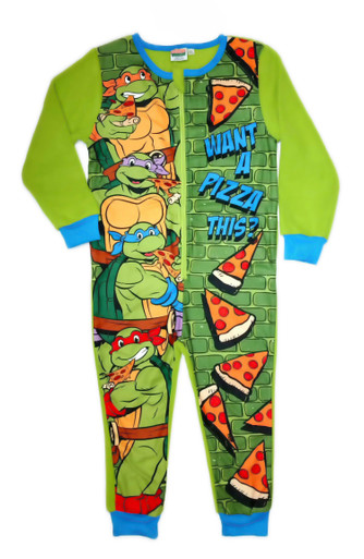 Teenage Mutant Ninja Turtles Boy's Fleece Character Pizza Pajama ...