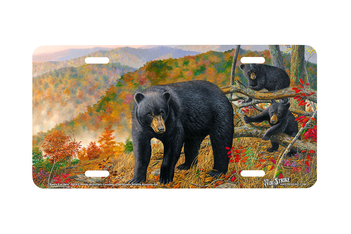 "Bears Eye View" - Decorative License Plate - Airstrike