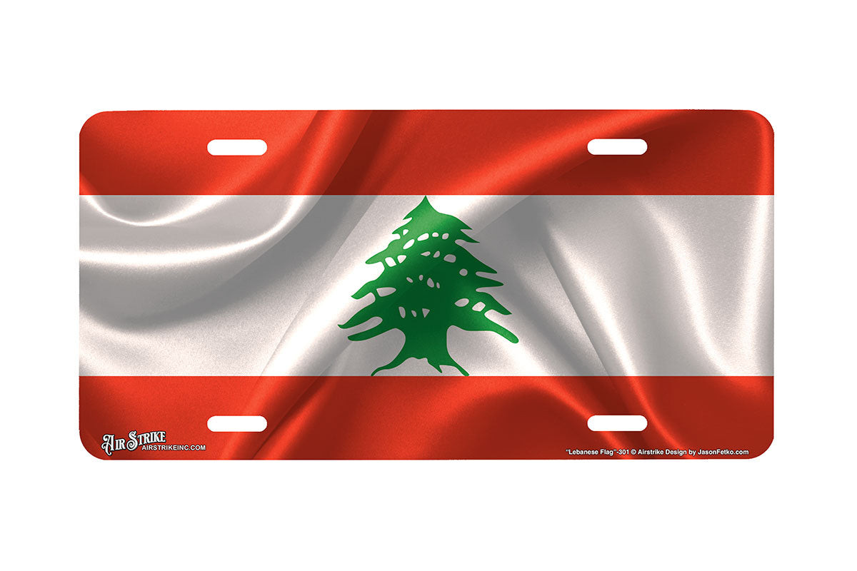 "Lebanese Flag" - Decorative License Plate - Airstrike
