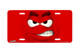 "Red Smirk" - Decorative License Plate - Airstrike