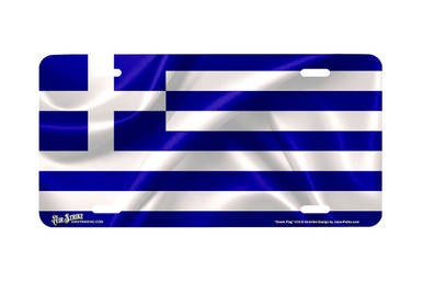 "Greek Flag" - Decorative License Plate - Airstrike