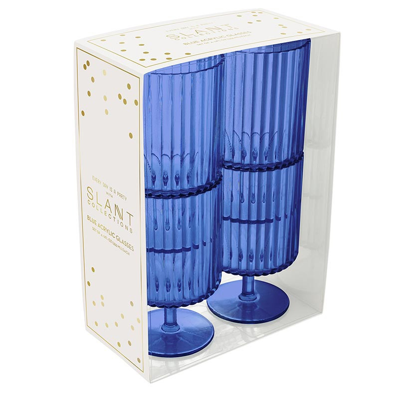 Acrylic Glass - Blue - Set of 4 - [Wholesale]Slant Collections