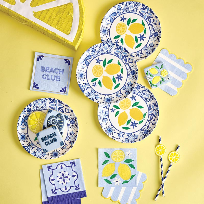 Melamine Plates - Lemon - Set of 4 - [Wholesale]Slant Collections