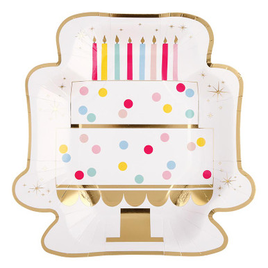 Foil Shaped Paper Plates - Cake - 8ct - [Wholesale]Slant Collections