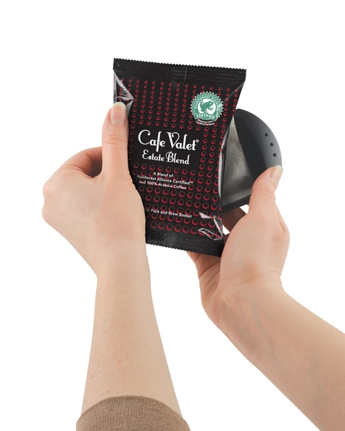 CV1® Single Serve Coffee Maker, Black/Chrome - Café Valet