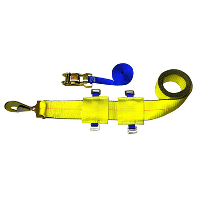 Polyester Classic Twisted Snap Hook Ratchet Strap Set 3-Inch