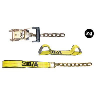 8-Point Chain Ratchet Tie-Down Strap Kit 2-Inch x 18-Foot
