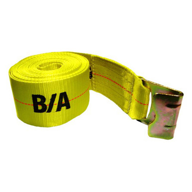 Heavy-Duty Industrial 4-Inch by 30-Foot Flat Hook Strap
